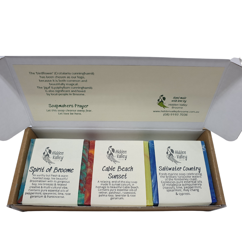 Broome Selection 3 Soaps Gift Box – Hidden Valley Broome